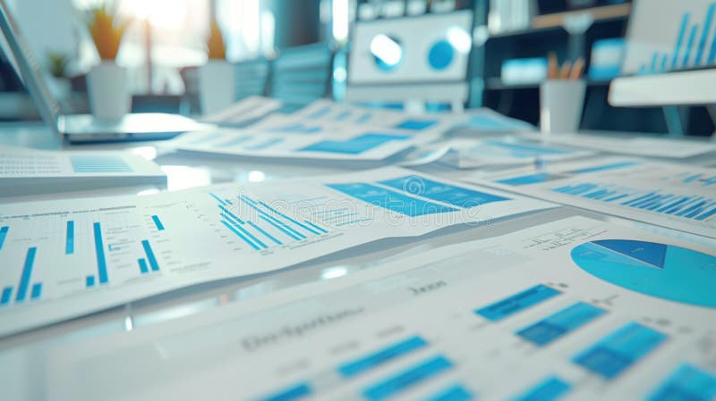 The Business Analytics Reports.AI Generated Image Stock Image - Image ...