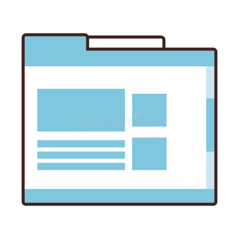 Documents folder cartoon stock vector. Illustration of file - 140682152