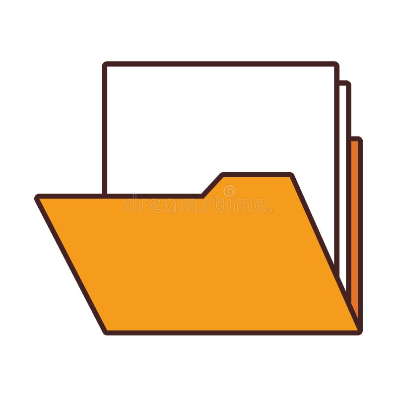 Documents folder cartoon stock vector. Illustration of business - 140682155