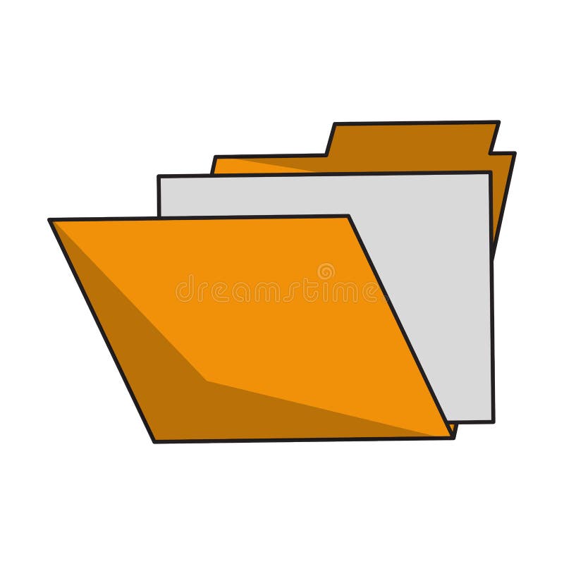Documents folder cartoon stock vector. Illustration of corporate ...