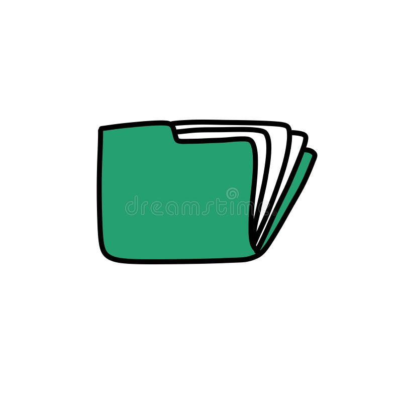Documents Doodle Icon, Vector Color Line Illustration Stock Vector ...