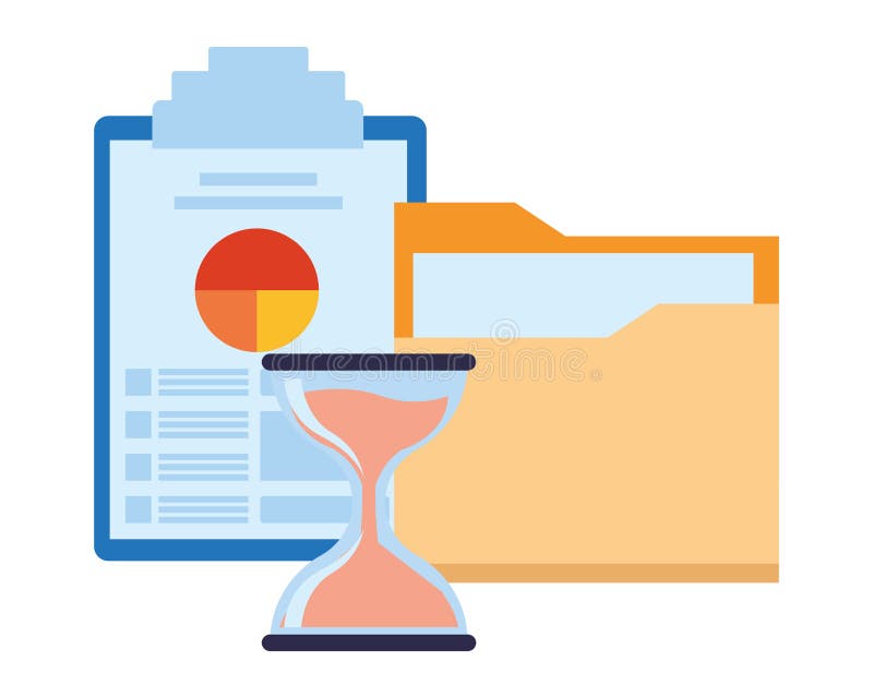 Documents Folder Files Icon Cartoon Stock Vector - Illustration of data ...