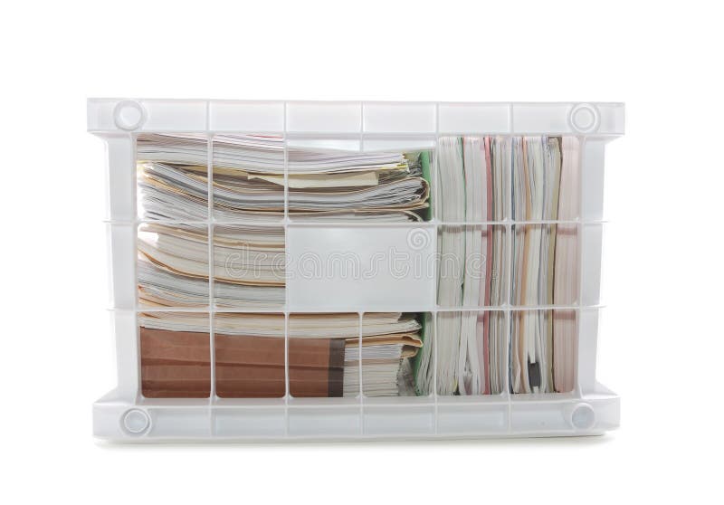 Office Work: Boxes With Labels Stock Photo - Image of labels, file ...