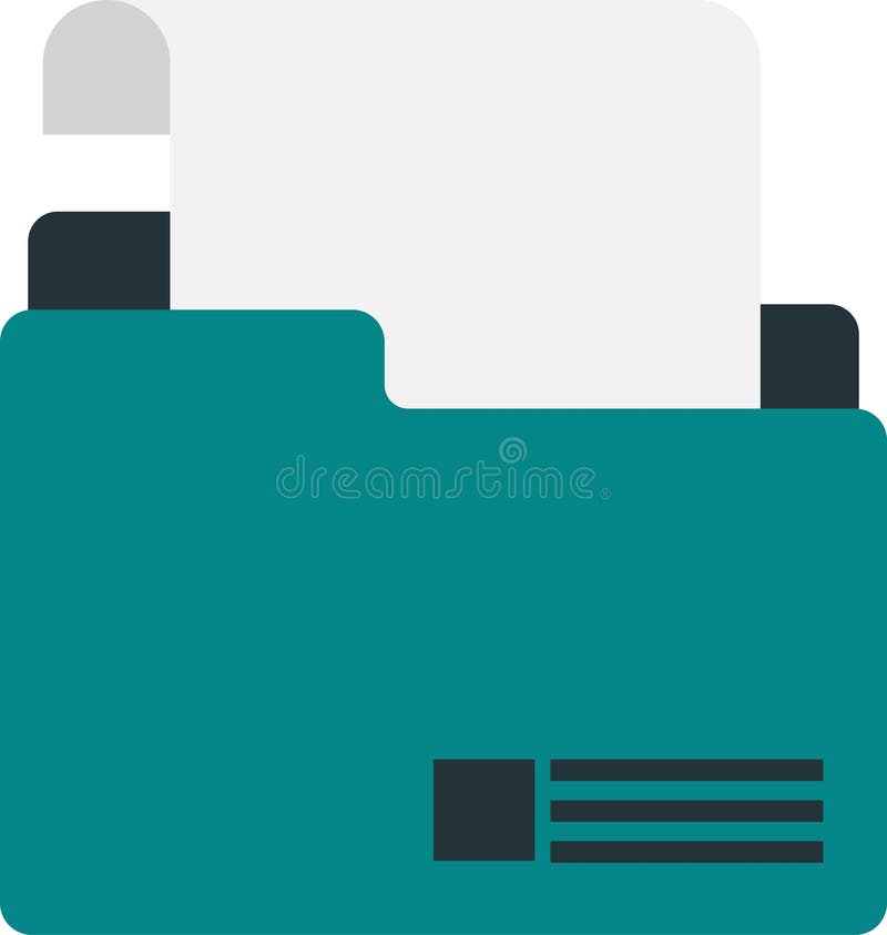 Documents and Folders Illustration in Minimal Style Stock Vector ...
