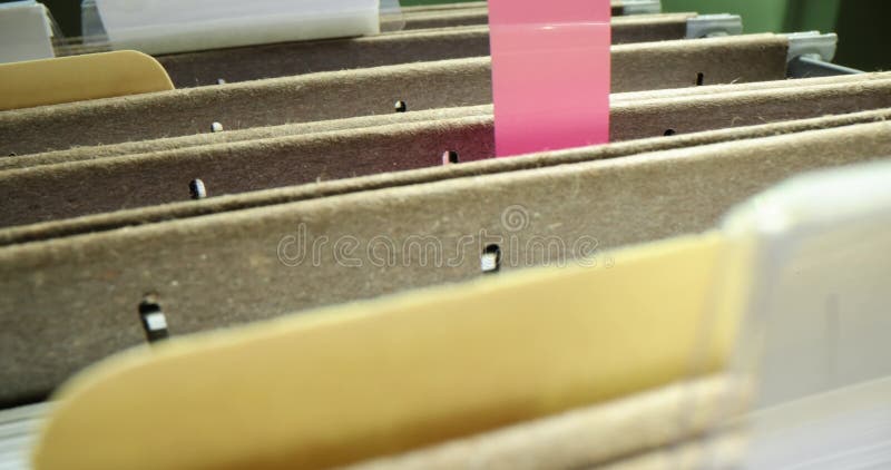 Documents in Folders Stored in Secure Drawers in Office Stock Footage ...