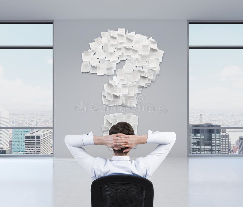 Documents in Form Question Mark Stock Photo - Image of page, career ...