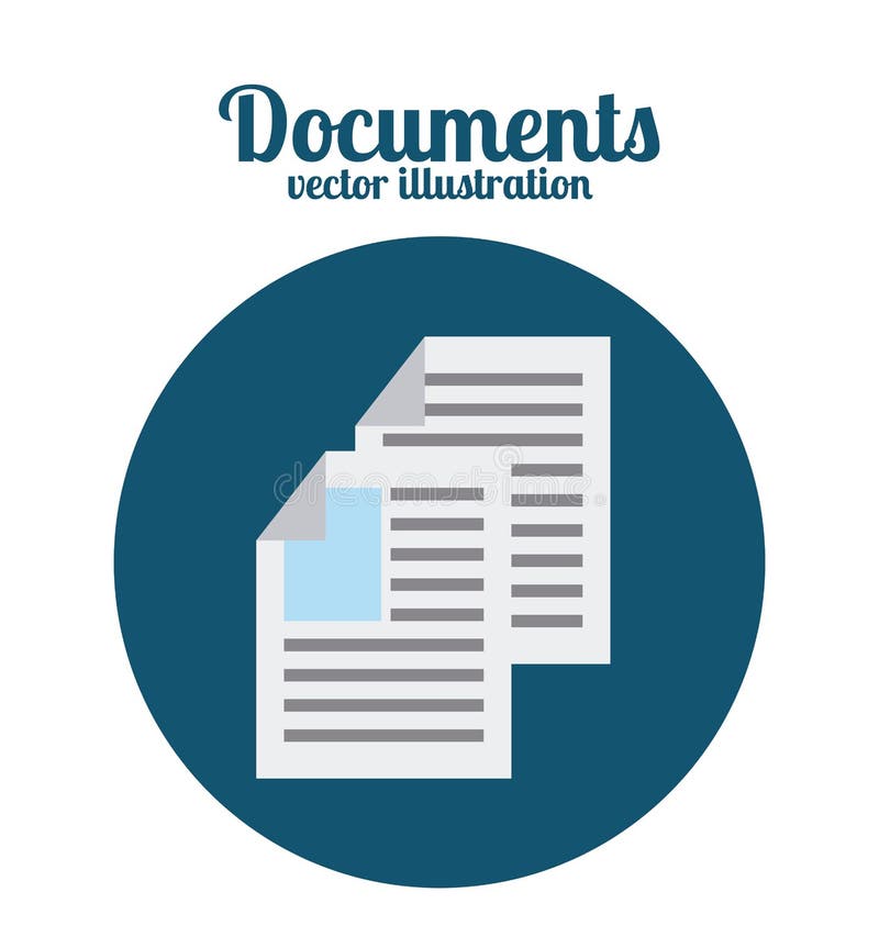 Documents icon stock vector. Illustration of note, sign - 50006198