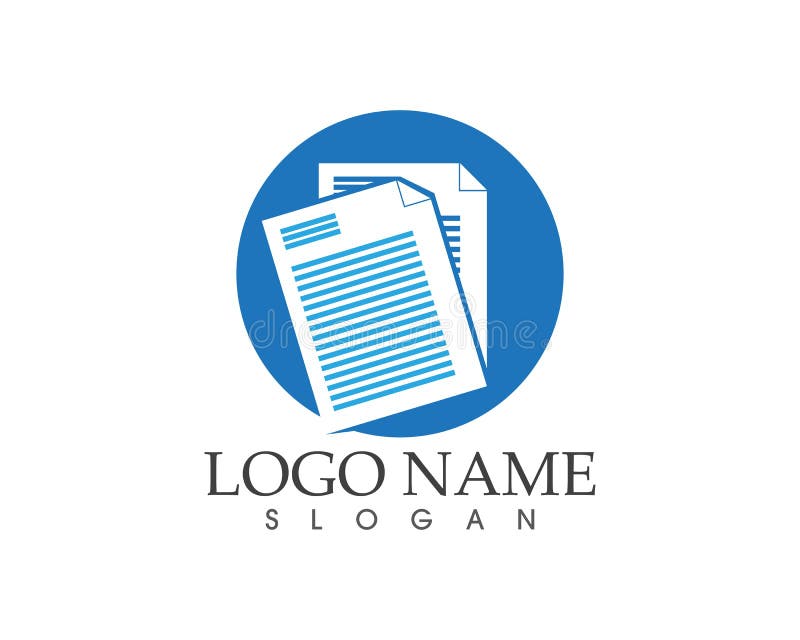 Documents Icon Logo Design Illustration Stock Vector - Illustration of ...