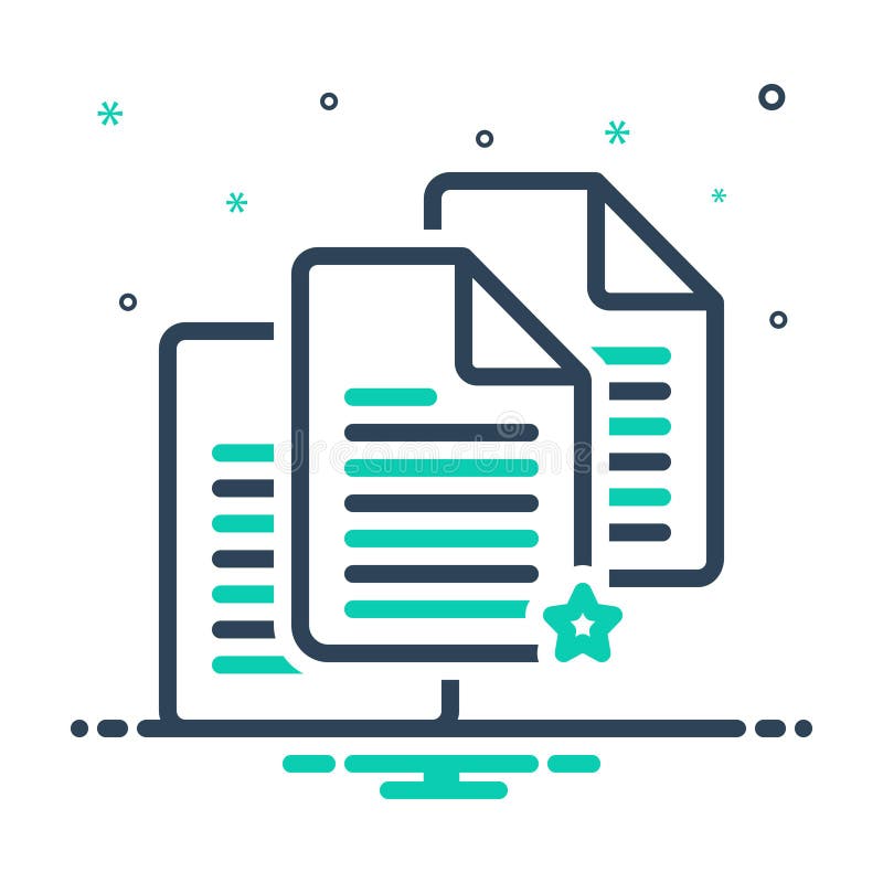 Mix Icon for Documents, Official Paper and Page Stock Vector ...