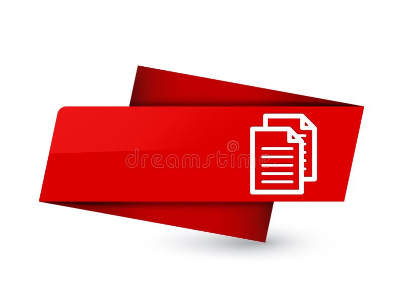 Documents Icon Premium Red Tag Sign Stock Illustration - Illustration ...
