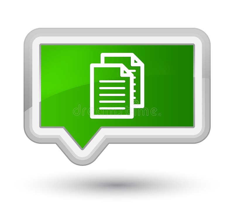 Documents Icon Prime Green Banner Button Stock Illustration ...