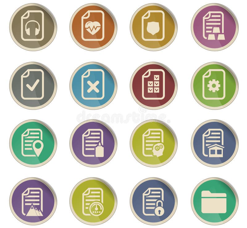 Documents icon set stock vector. Illustration of update - 123567541