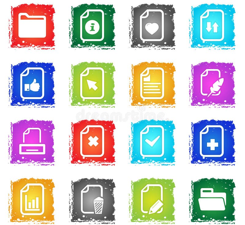 Documents icon set stock vector. Illustration of favorite - 88185163