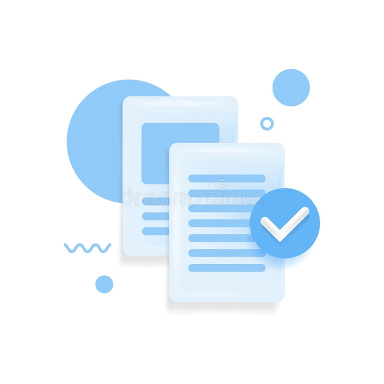 Documents Icon. Stack of Paper Sheets. Confirmed or Approved Document ...