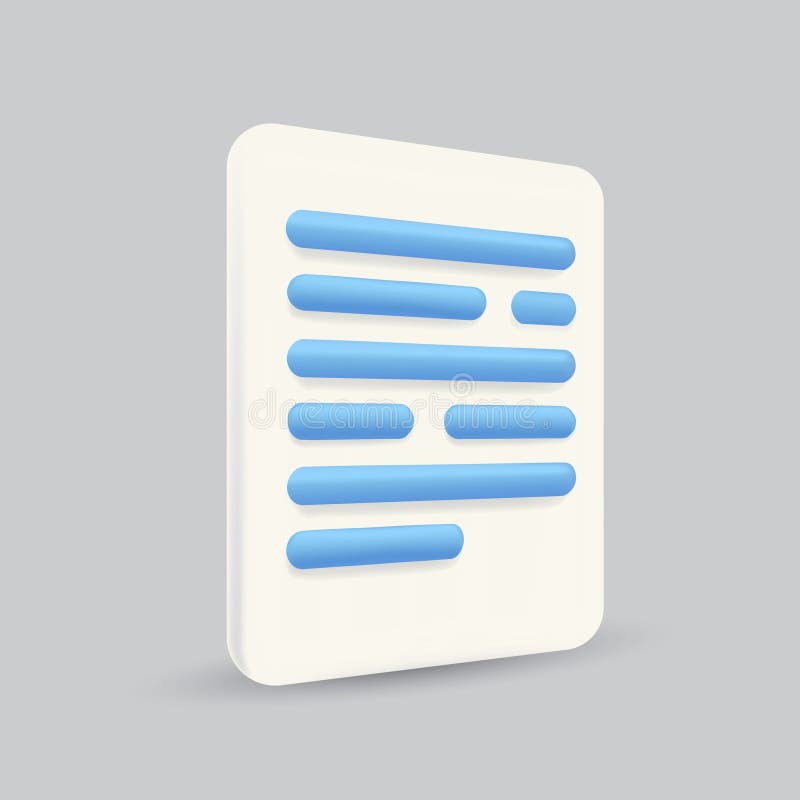 Documents Icon. Stack of Paper Sheets Note 3d Stock Vector ...