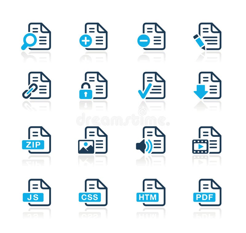Documents Icons - Set 1 of 2 // Basics Stock Vector - Illustration of ...