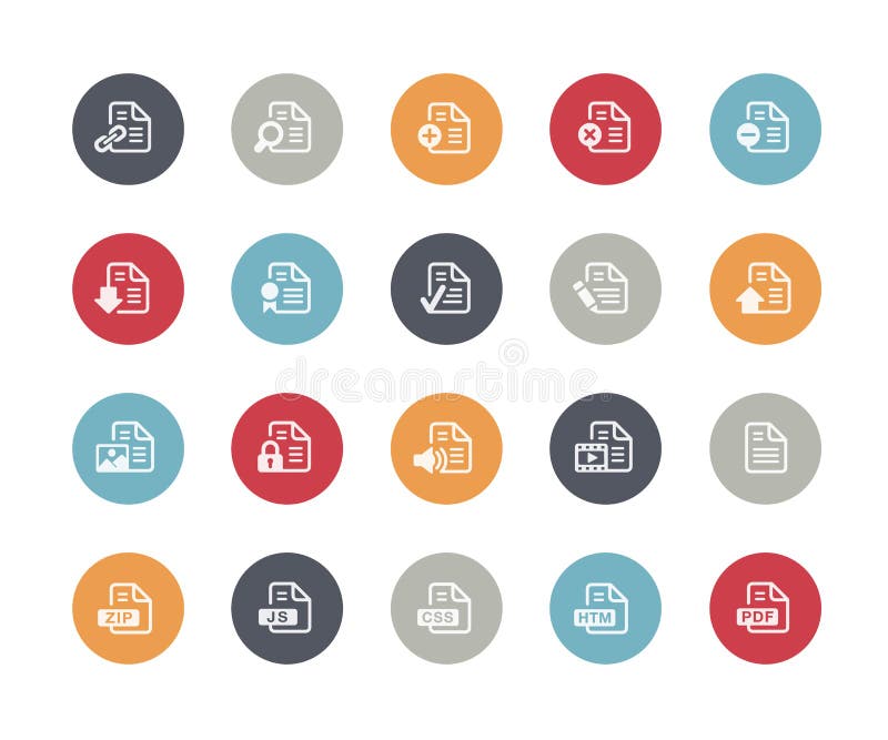 Documents Icons - Set 1 of 2 // Basics Stock Vector - Illustration of ...