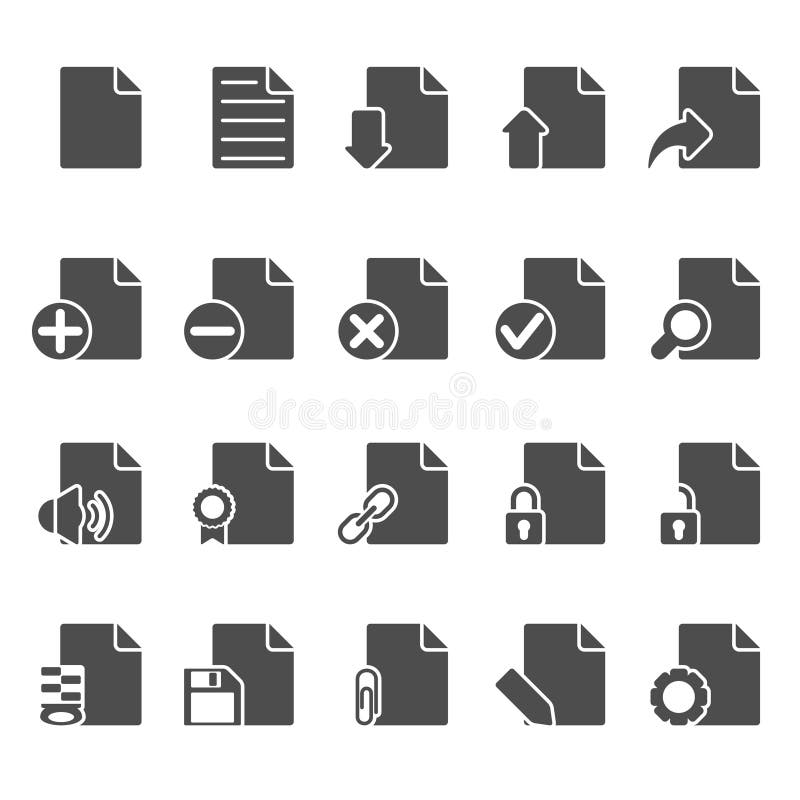 Document flat icons stock vector. Illustration of icon - 41408260