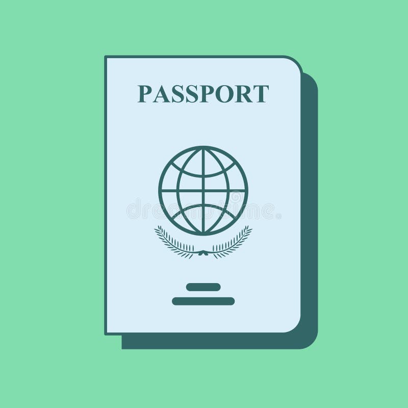 Passport Sign Emoji Icon Illustration. Identity Documentation Vector ...
