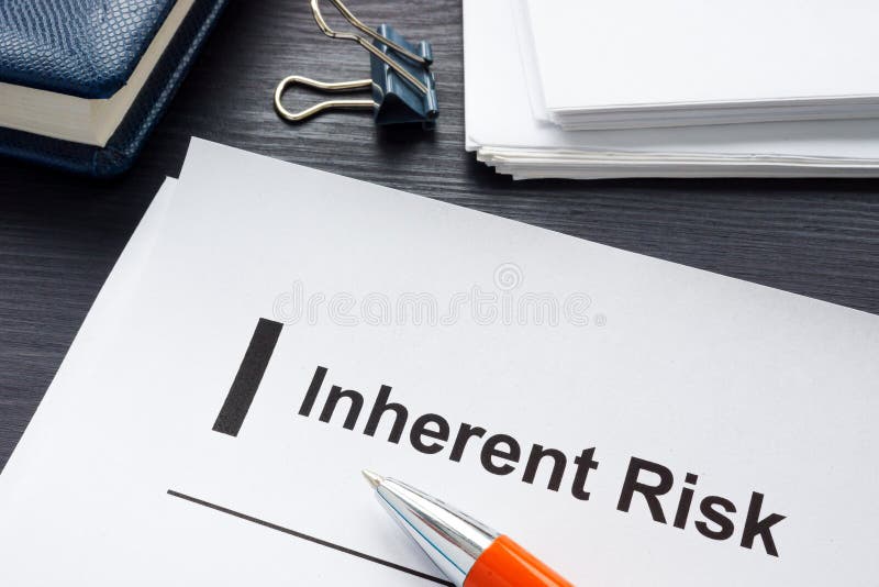 Documents about Inherent Risk and Stack of Papers. Stock Image - Image ...