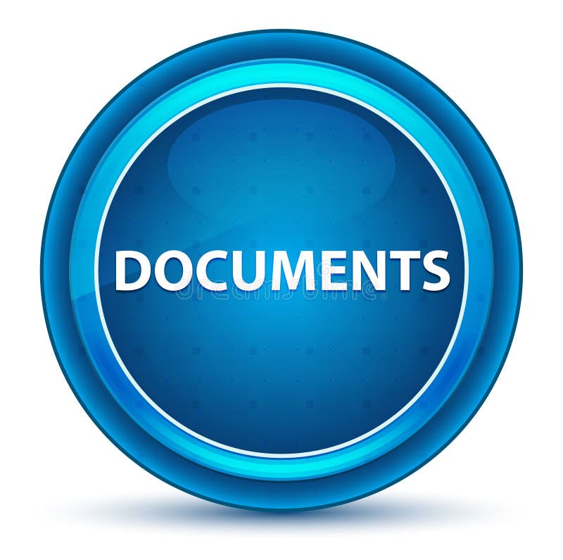 Documents Eyeball Blue Round Button Stock Illustration - Illustration ...