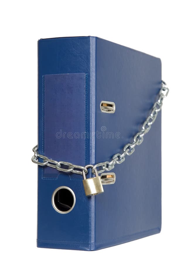 Documents are Locked with Chain Stock Photo - Image of confidential ...