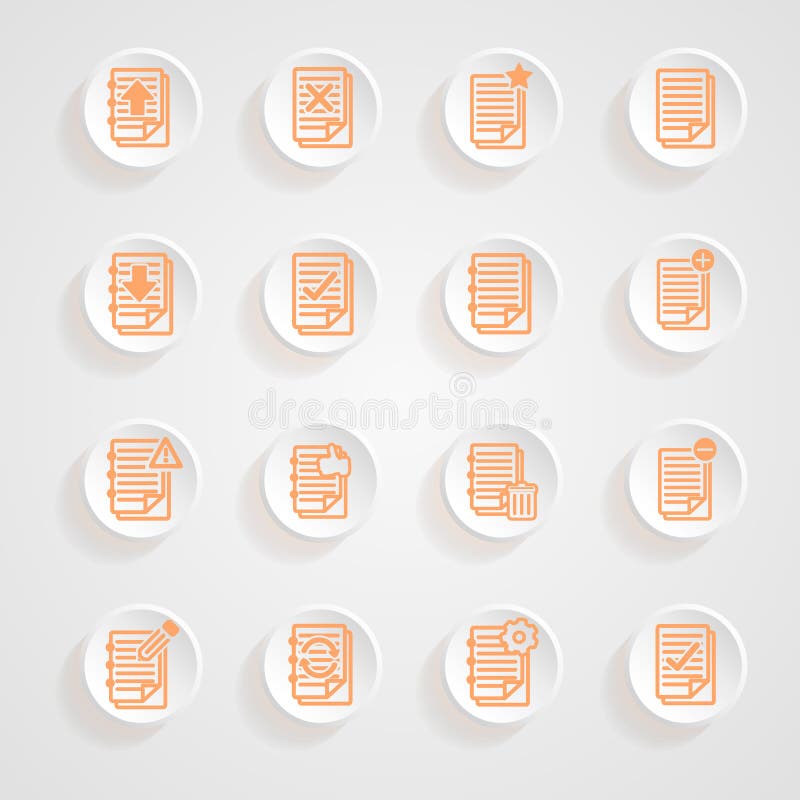 Documents Note Functions Menu Stock Vector - Illustration of document ...