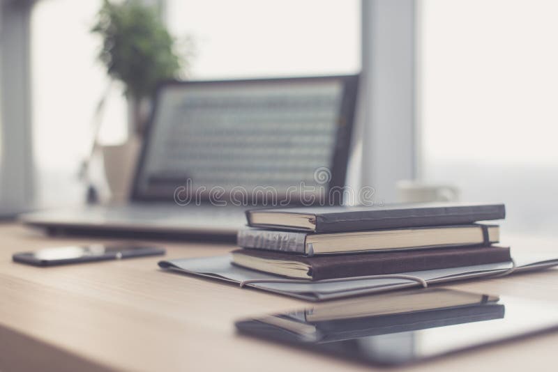 Documents on Office Table with Pen and Digital Tablet As Work Space ...