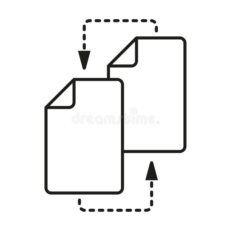 Documents Overlapping. Files on White. Office Digital Storage. Vector ...