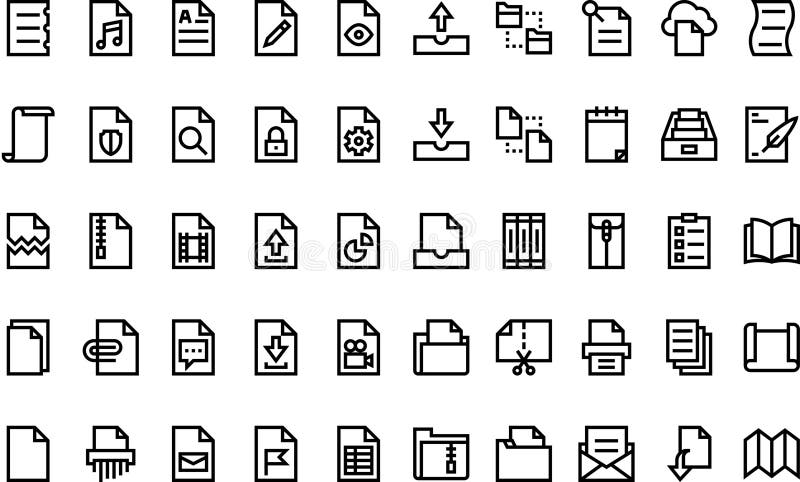 Documents and Paper Icons High-Quality Vector Icons Collection with ...