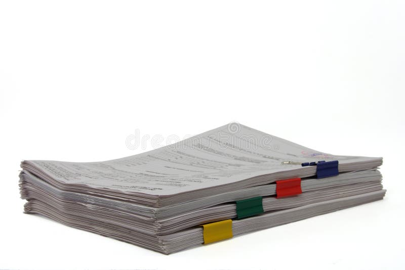 Stack of documents stock image. Image of organize, documentation - 18599939