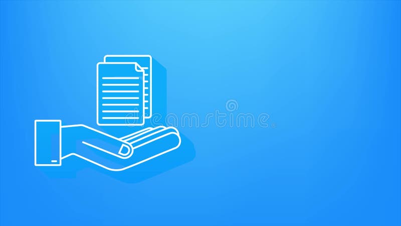 Documents Papers in Hands. Motion Graphic. Business Icon Stock Video ...