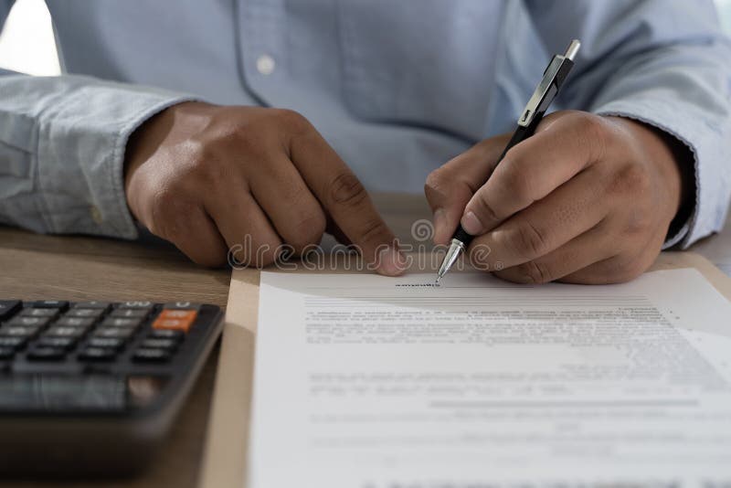 Documents Paperwork Stack of Business Paper Documents on Office on Desk ...