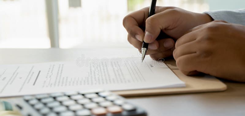 Documents Paperwork Stack of Business Paper Documents on Office on Desk ...