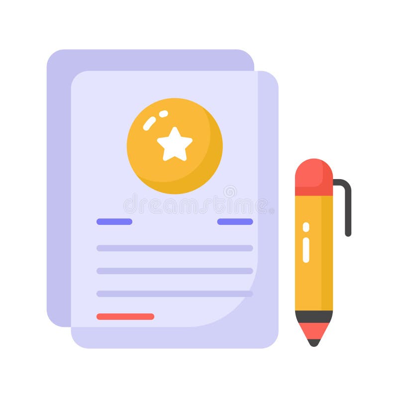 Documents with Pen Showing Concept Vector of Contract, Agreement or ...