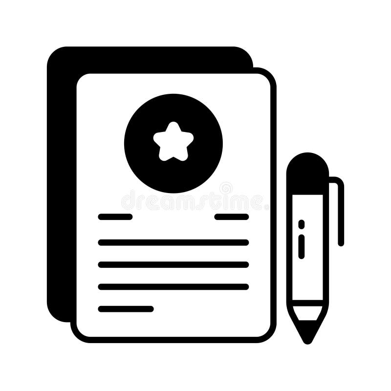 Documents with Pen Showing Concept Vector of Contract, Agreement or ...