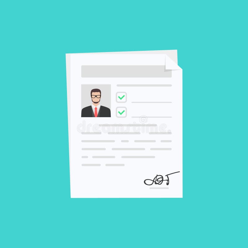 Documents with Personal Data, Concept of Interview Job, Qualification ...