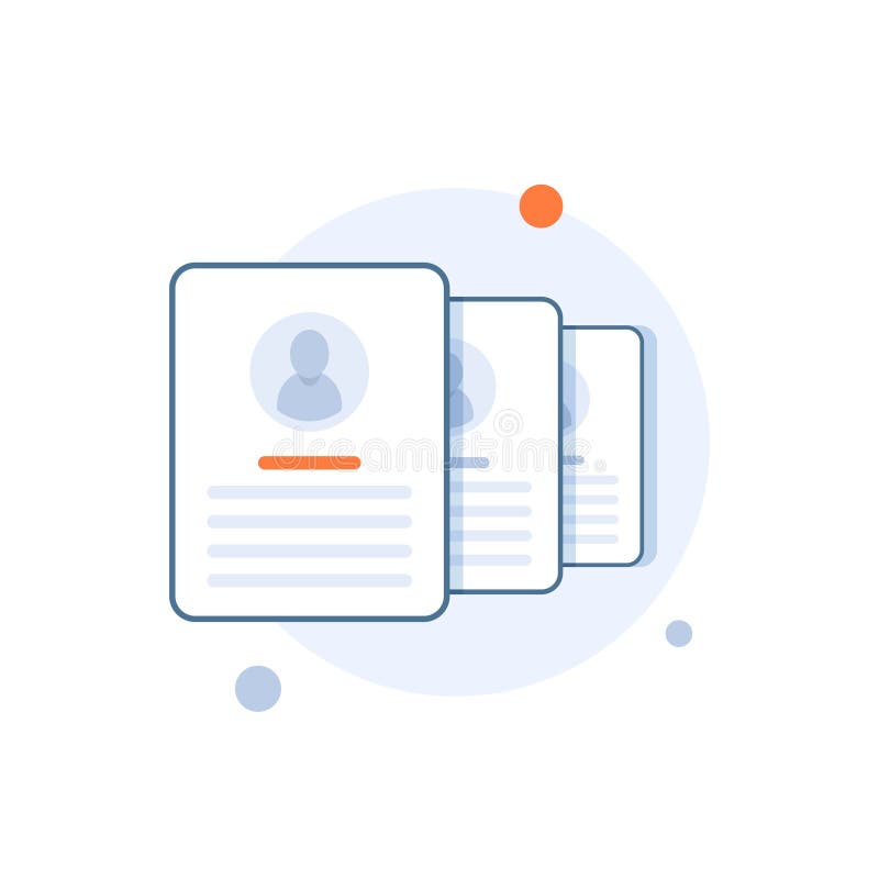Documents with Personal Data Vector Illustration, Flat Cartoon Paper ...