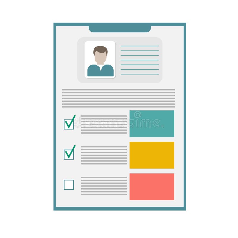 Documents with Personal Data Vector Illustration, Flat Cartoon Paper ...