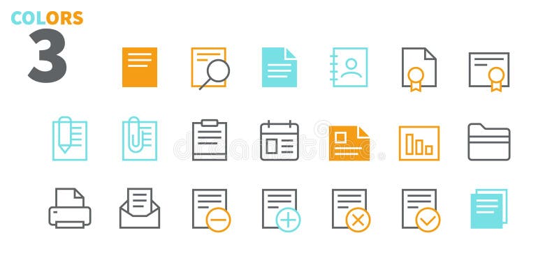 Document Icons 24x24 Pixel Stock Illustrations – 138 Document Icons ...