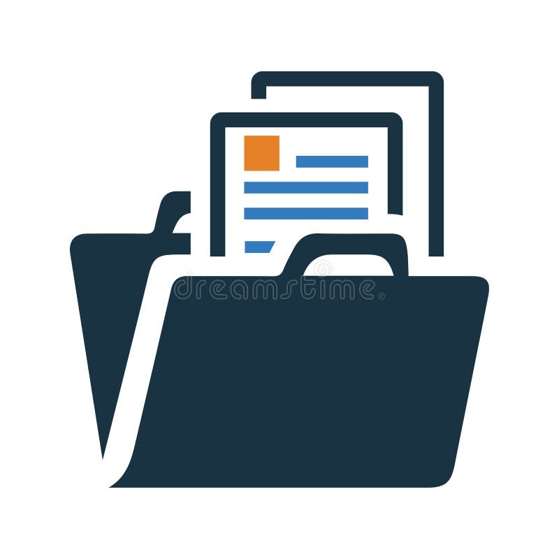 Documents, portfolio icon stock vector. Illustration of design - 267080068