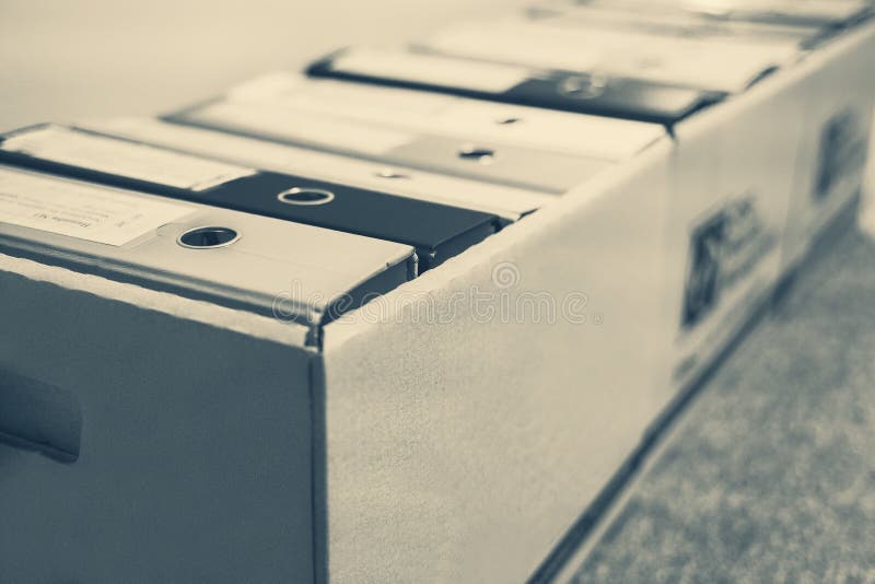 Documents Preservation in Archive. Office Documents are Filing in ...