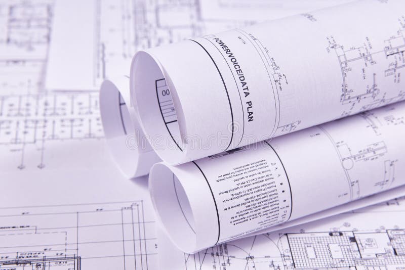 Documents for the Project Engineering Work Editorial Stock Photo ...
