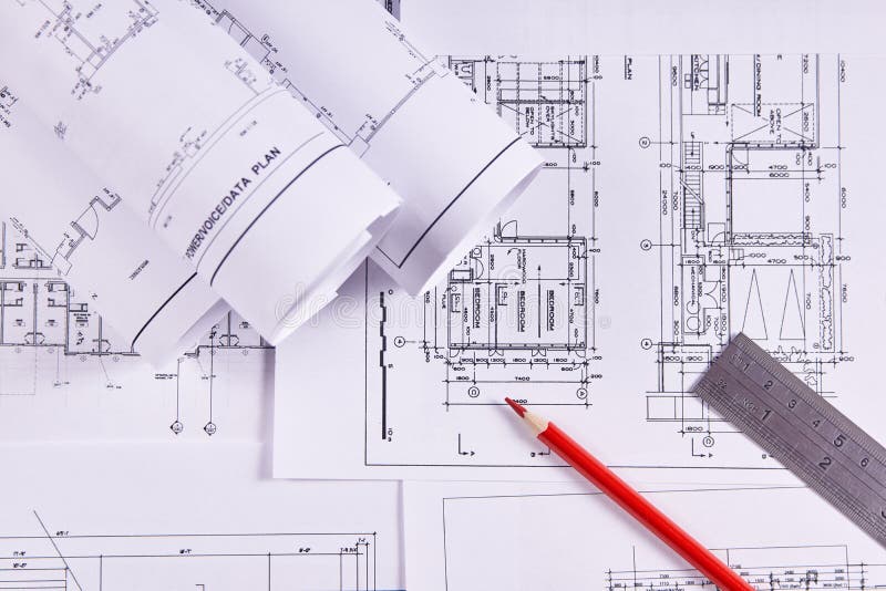 Documents for the Project Engineering Work Editorial Stock Photo ...