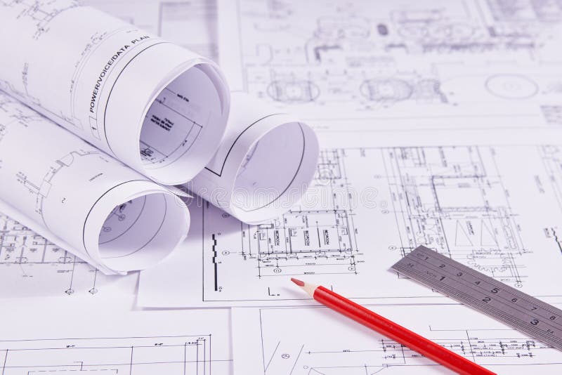 Documents for the Project Engineering Work Editorial Photo - Image of ...