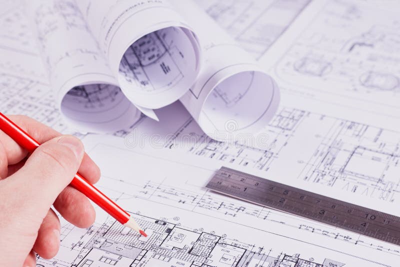 Documents For The Project Engineering Work Editorial Stock Image ...