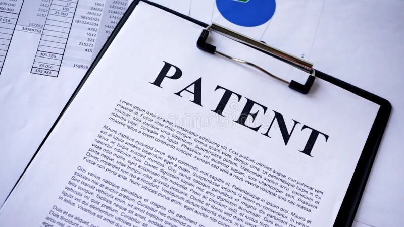 Documents for Registration of a Patent for an Invention. Stock Footage ...
