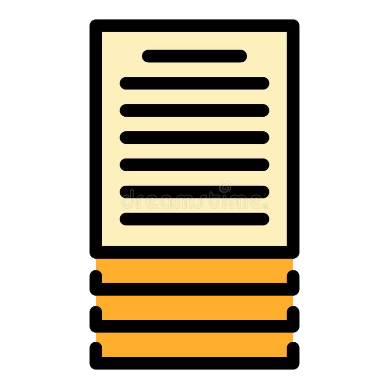 Documents Scenario Icon Color Outline Vector Stock Vector ...