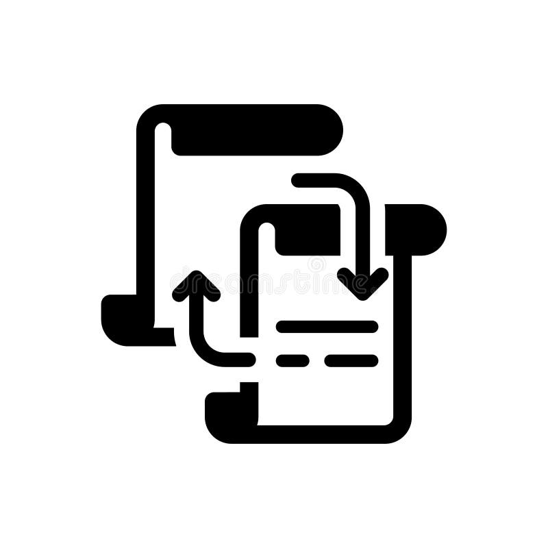 Documents sharing icon stock vector. Illustration of illustrations ...