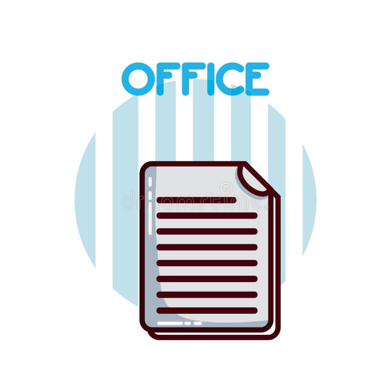 Documents and Sheets Office Element Stock Illustration - Illustration ...